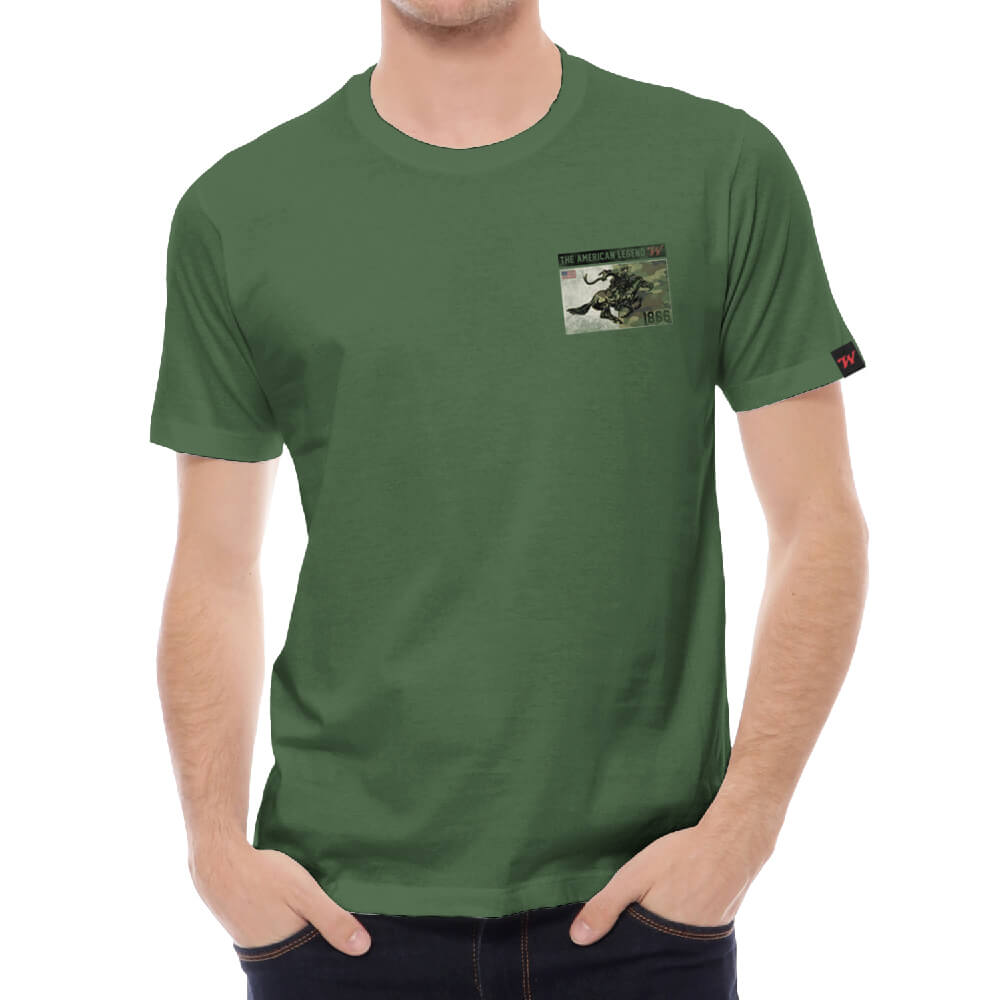 Winchester Legend - Half Camo Rider - Short Sleeve T-Shirt - Made in U ...
